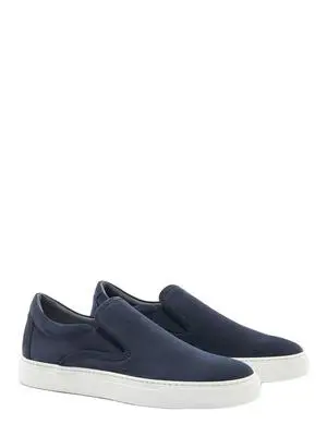 SCAROSSO Filippo Slip-On Sneakers Blue - Suede