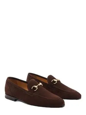 SCAROSSO Horsebit Loafer - Light Brown - Suede