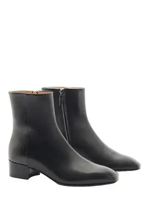 SCAROSSO Ambra Ankle Boots - Black - Calf