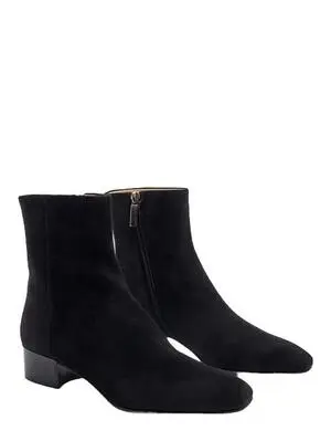 SCAROSSO Ambra Ankle Boots - Black - Suede