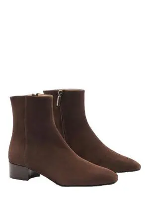 SCAROSSO Ambra Ankle Boots - Brown - Suede