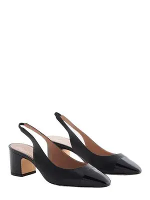 SCAROSSO Miranda Slingback Pumps Black - Calf