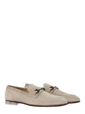 SCAROSSO Horsebit Loafers - Sand - Suede