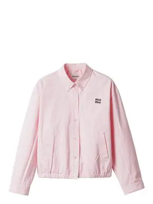 Miu Miu Poplin Blouson Jacket - Alabaster Pink