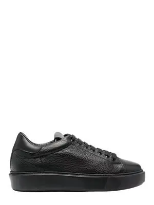 GIULIANO GALIANO Pebbled Leather Low-top Sneakers - Black