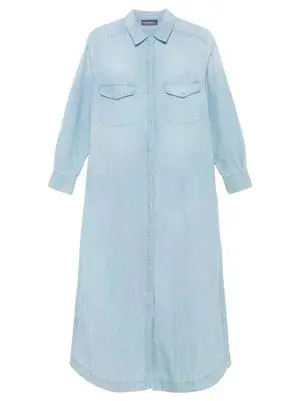 Lorena Antoniazzi Denim Maxi Shirt Dress - Blue