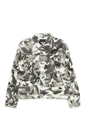 WHO DECIDES WAR BY EV BRAVADO Camo Trucker Jacket - Grey
