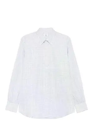 MAZZARELLI Windowpane- Print Shirt - White