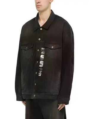 Balenciaga Pocketed Denim Jacket - Black