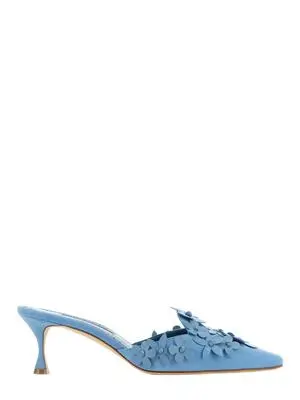Manolo Blahnik Harnes Mules - Blue