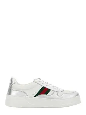 Gucci Two-tone Leather Sneakers - White
