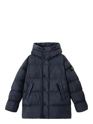 Stone Island Logo Patch Jacket Navy Blue