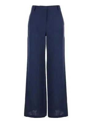 PLAIN Plain Wide-Leg Techno Fabric Pants
