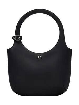 COURREGES Grained Leather Bag - Black
