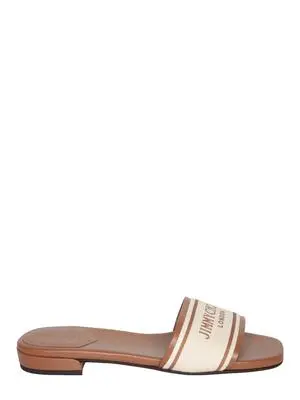 JIMMY CHOO Joa Canvas Sandals - Beige