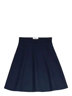 AMI Virgin Wool-Blend A-Line Skirt