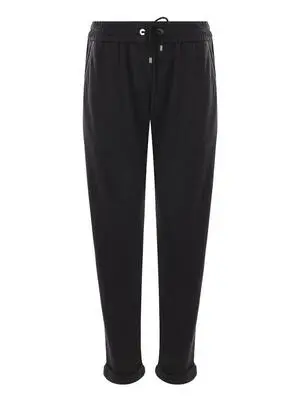 Brunello Cucinelli Jersey Jogging Trousers - Black+feather