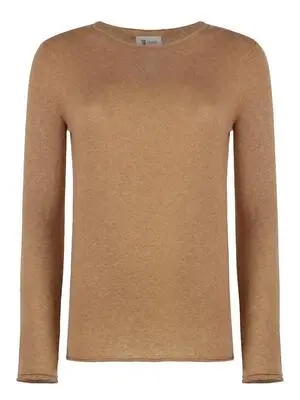 THE (ALPHABET) Silk-cashmere Blend Pullover - Brown