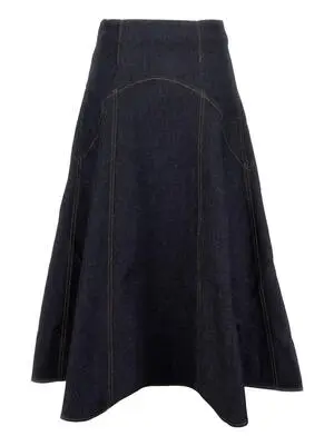 JACQUEMUS Jacquemus De-Nîmes Triangle Flared Skirt