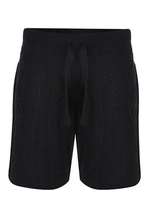 FAMILY FIRST Perforated Cotton Shorts - Black