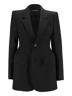 Balenciaga Wool Blazer - Black