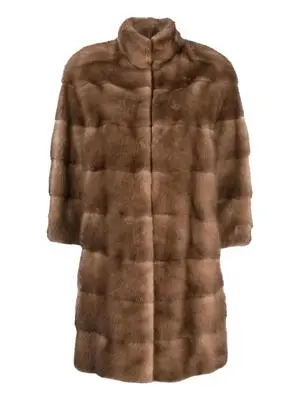 BLANCHA Merino Straight Coat - Brown