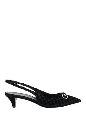 Gucci Horsebit Slingback Sandals - Black