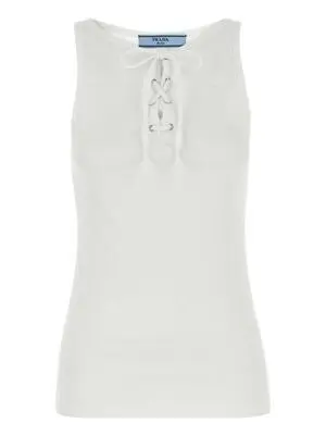 Prada Cotton Tank Top - White