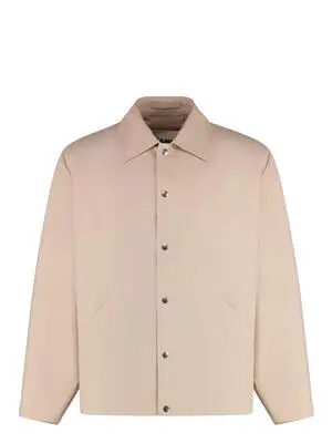 JIL SANDER Button-Front Cotton Jacket Beige