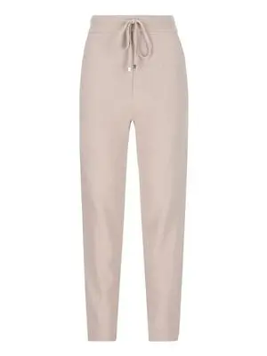 Max Mara Floria Wool Jogger Pants Beige