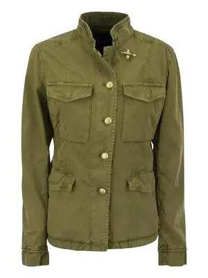 FAY Cotton And Linen Field Jacket