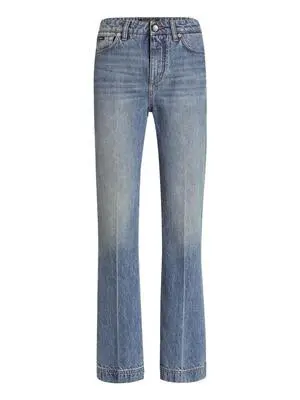 DOLCE & GABBANA Cotton Jeans With Logo Plaque