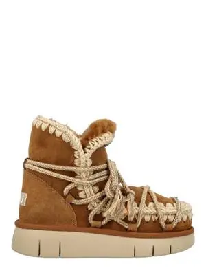 Mou Bounce Ankle Boots - Brown