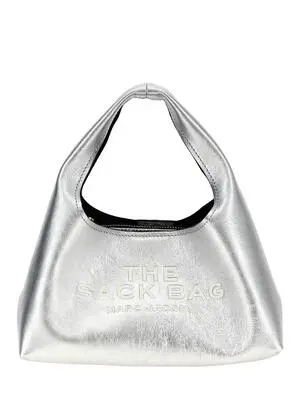 Marc Jacobs Metallic Leather Mini Sack Bag - Silver