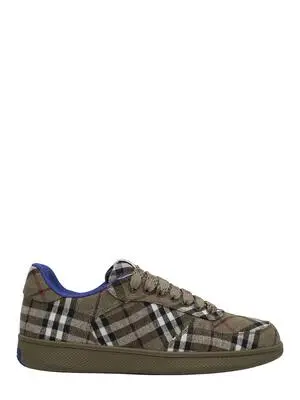 Burberry Checked Terrace Sneakers - Green