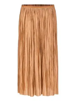 ROBERTO COLLINA Pleated Midi Skirt - Brown