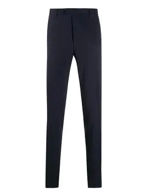 Canali Straight Leg Wool-blend Trousers - Blue