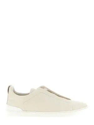 Zegna Triple Stitch Sneakers - Beige