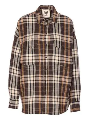 ANIYE BY Viscose Shirt With Scarf Collar Brown