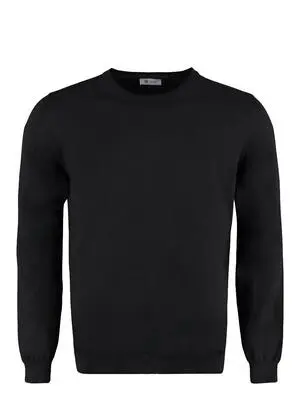 THE (ALPHABET) Fine-knit Sweater - Black