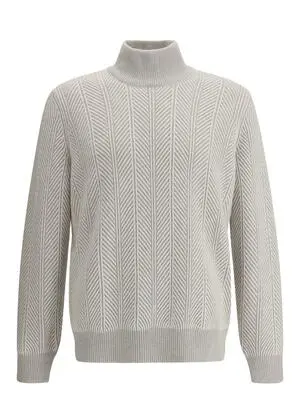 Brunello Cucinelli Cashmere Turtleneck Sweater White