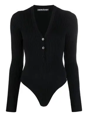 ANDREADAMO Andreādamo Ribbed Knit Bodysuit