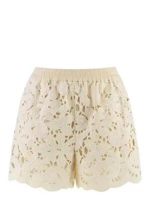 Moncler Cotton Shorts - Beige