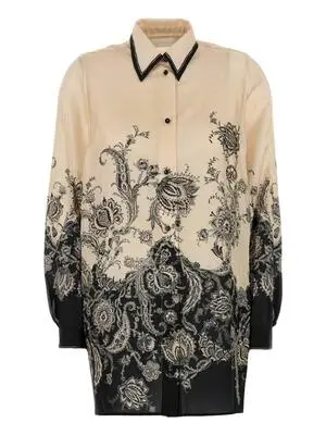 ZIMMERMANN Printed Silk Rhiannon Shirt