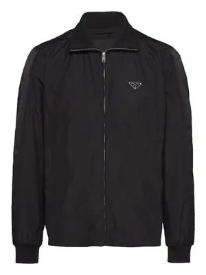 Prada Triangle-logo Silk Jacket - Black