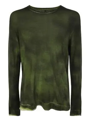 MD75 Wool Spray Crew Neck Sweater - Green