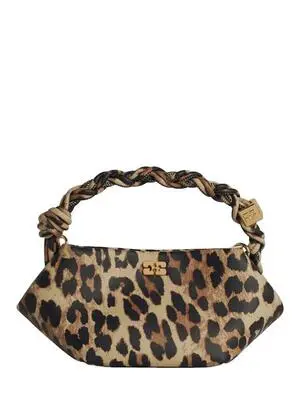 GANNI Bou Mini Bag In Recycled Leather Blend Brown