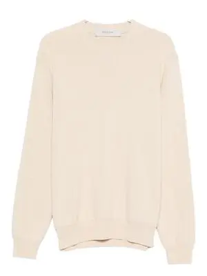 Golden Goose Ribbed Crewneck Sweater Beige