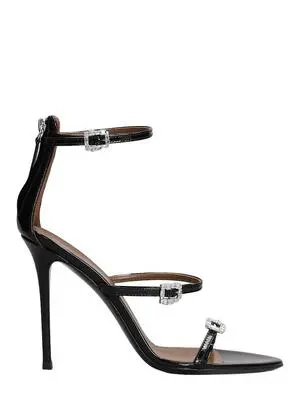 GIUSEPPE ZANOTTI Intriigo Leather Heel Sandals Black