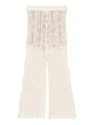Liu Jo Flare Trousers Beige